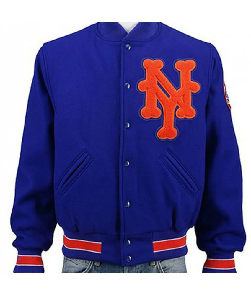 Men's New York NY Mets Blue Wool Jacket